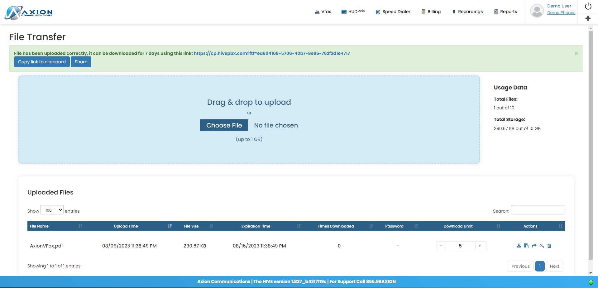 File Transfer - Axion Communications Wiki